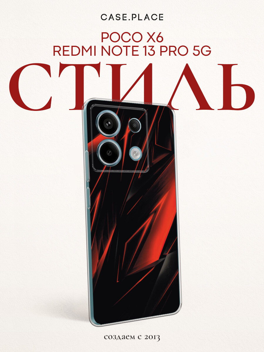 Силиконовый чехол на Xiaomi Poco X6 / Поко Х6 с принтом Текстура