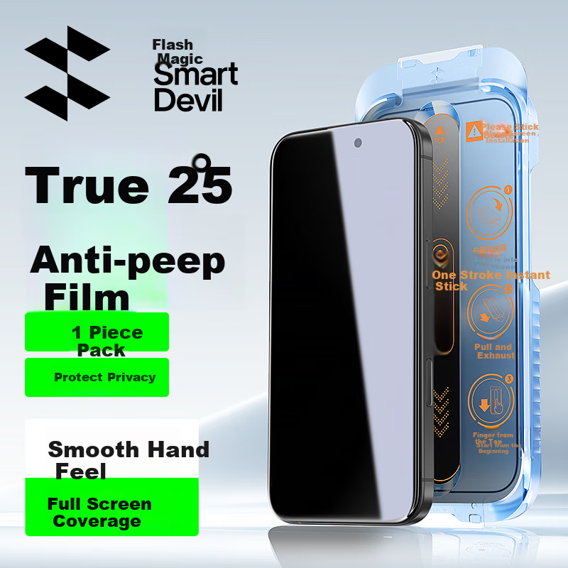 SmartDevil Защитная пленка для iPhone 17 с приватностью стекло термозакаленное пыленепроницаемое устойчивое к царапинам