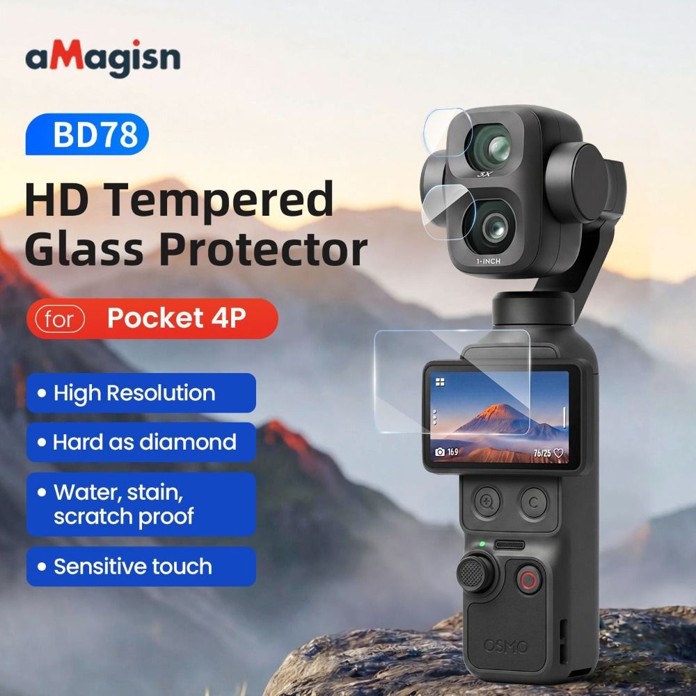 AMagisn Защитная пленка из закаленного стекла высокой четкости для Osmo Pocket 4P, устойчивые к царапинам аксессуары для камеры