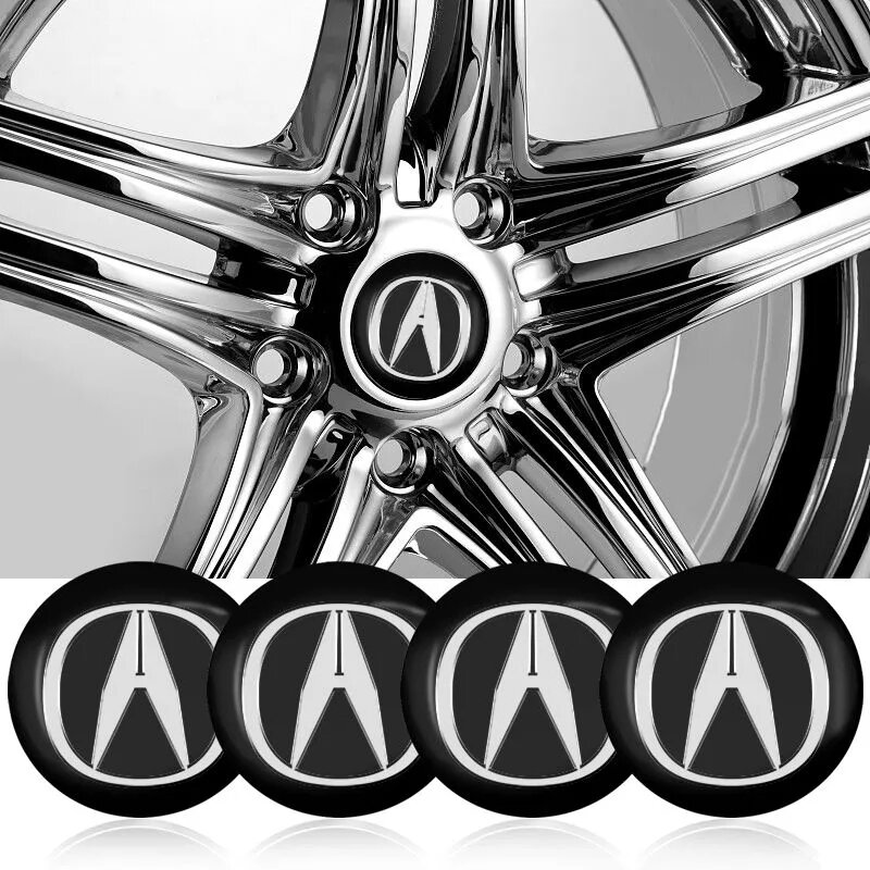 4 шт Акура (Acura) автомобильных колпачков для ступиц диаметром 56 мм