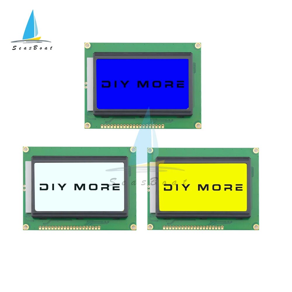 Aideepen LCD 12864 Module 3.3V White — фото 1