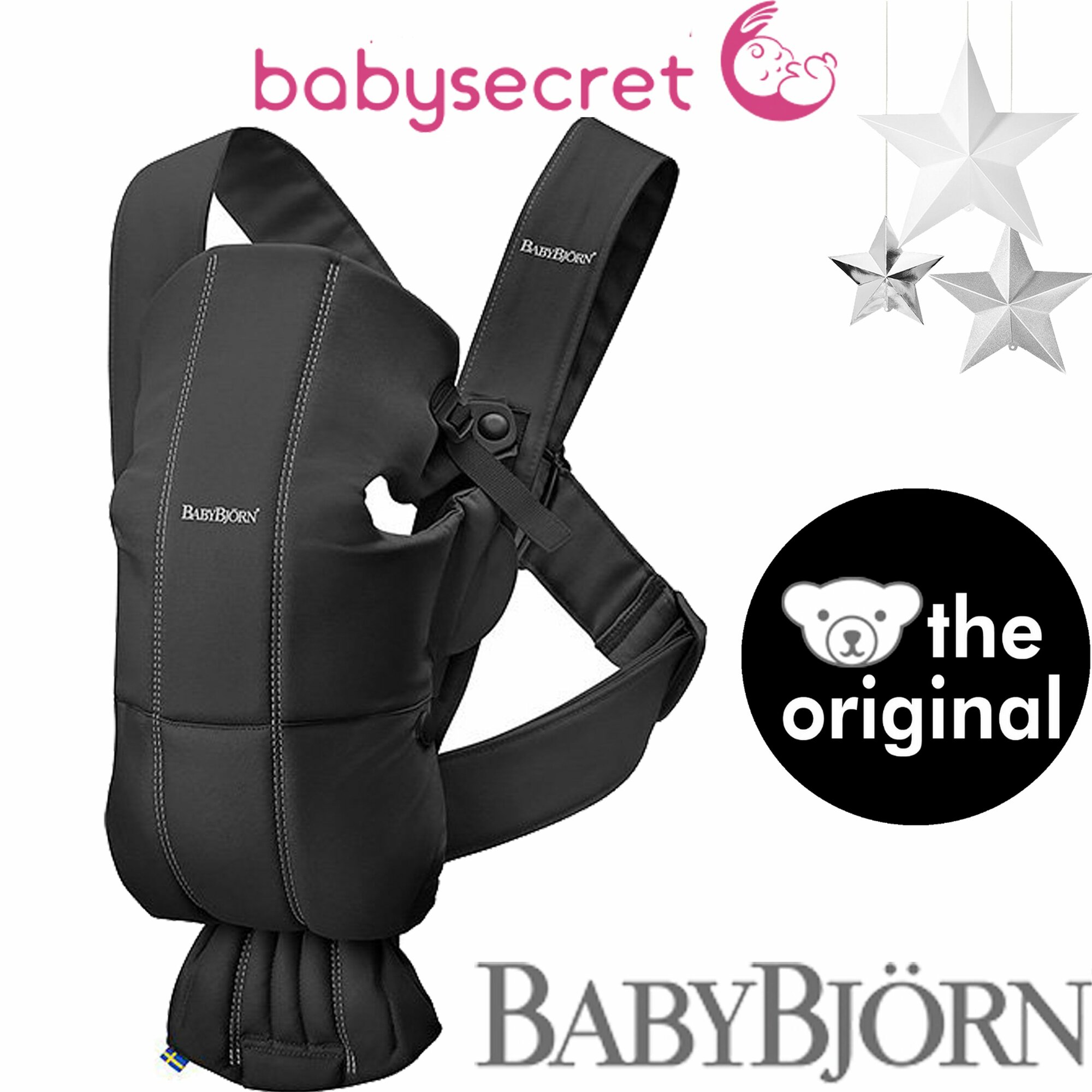 Рюкзак-Кенгуру для новорожденных BabyBjorn Mini Cotton 0210.56 (черный)