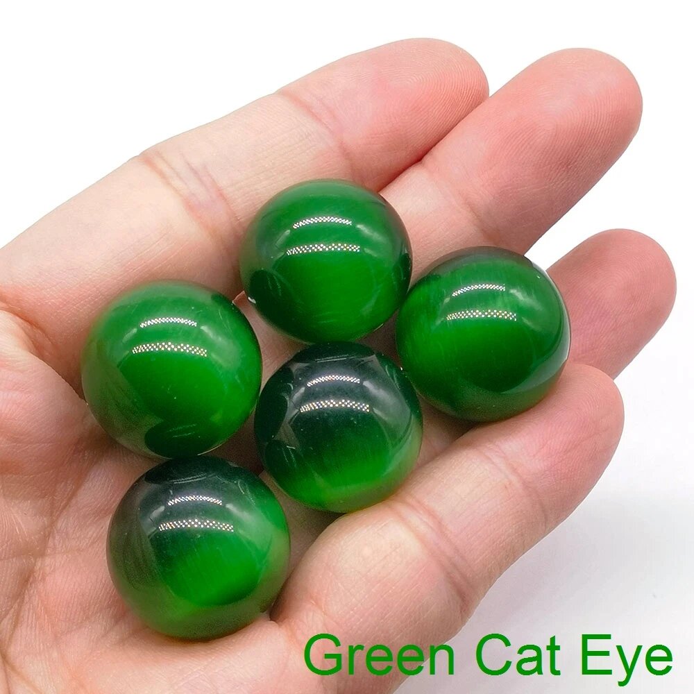 Бусины аметист 20 мм Зеленый, 20PC, Green Cat Eye