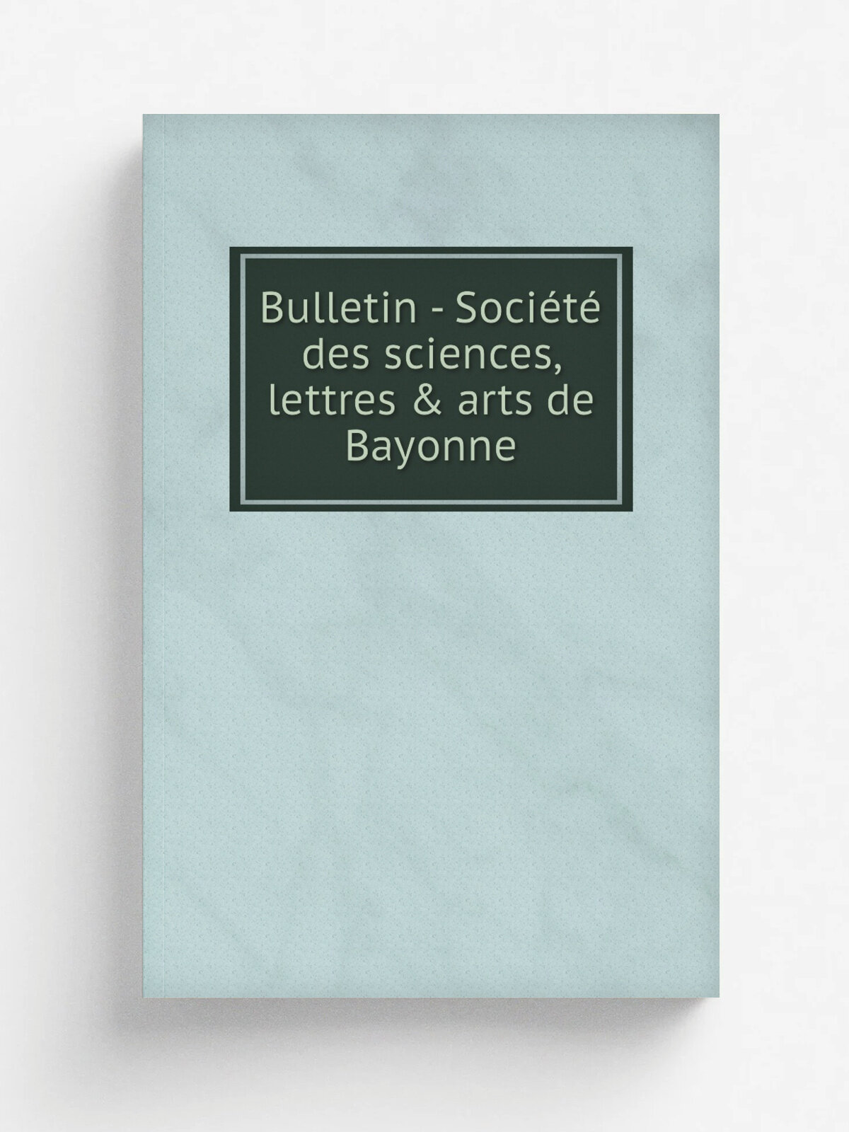 Bulletin - Soci.t. des sciences, lettres & arts de Bayonne | Bayonne | Репринт