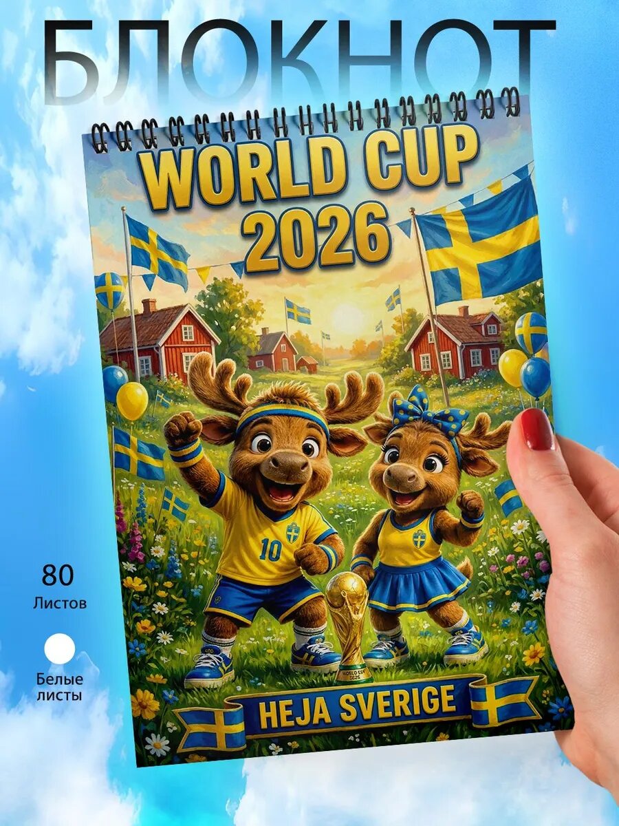 Блокнот А6 - ЧМ 2026 - Швеция
