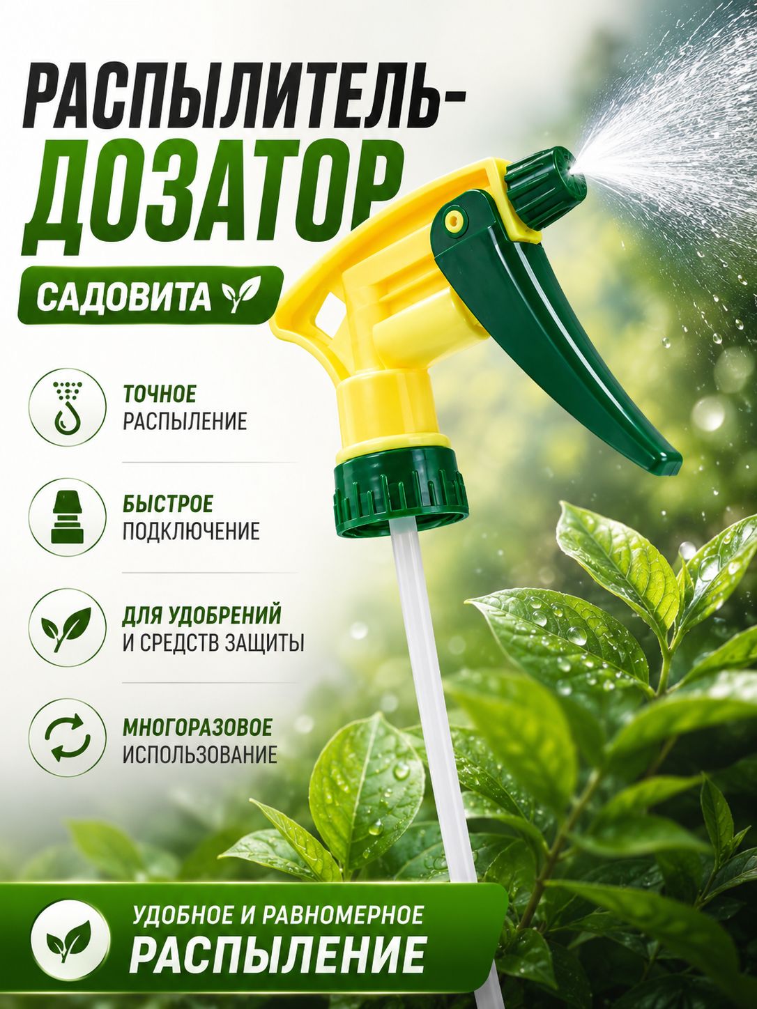 Распылитель насадка дозатор Садовита