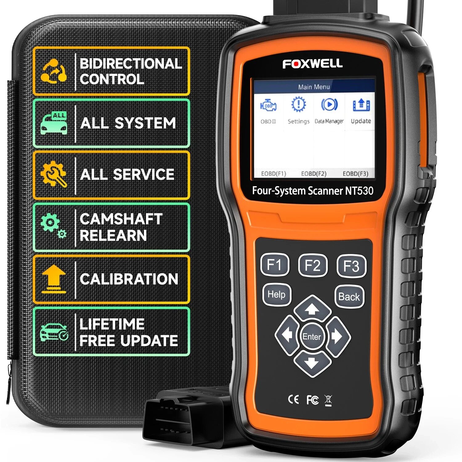 FOXWELL NT530 Профессиональный диагностический сканер ABS SRS EPB TPMS считыватель кодов для Audi VW Skoda Seat OBD2 диагностические инструменты