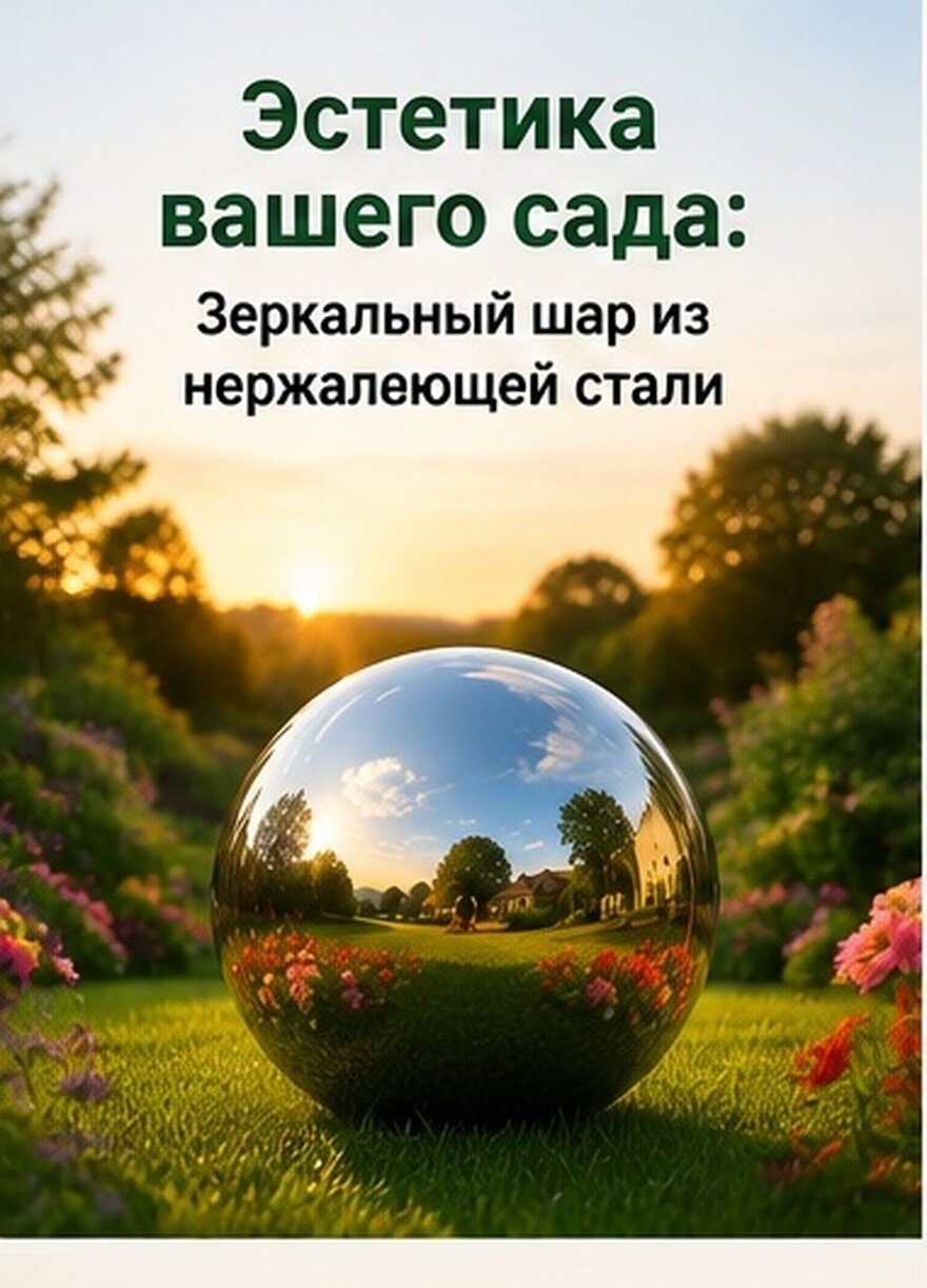 Зеркальные Шары Для Сада Из Нержавеющей Стали С Золотым Покрытием 20x20 См