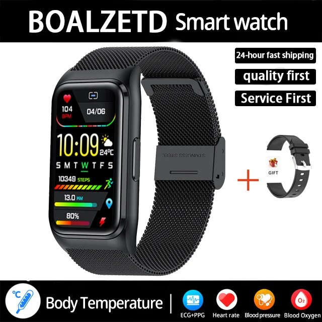 Smart Watch DeepFit Mesh black, ECG+PPG