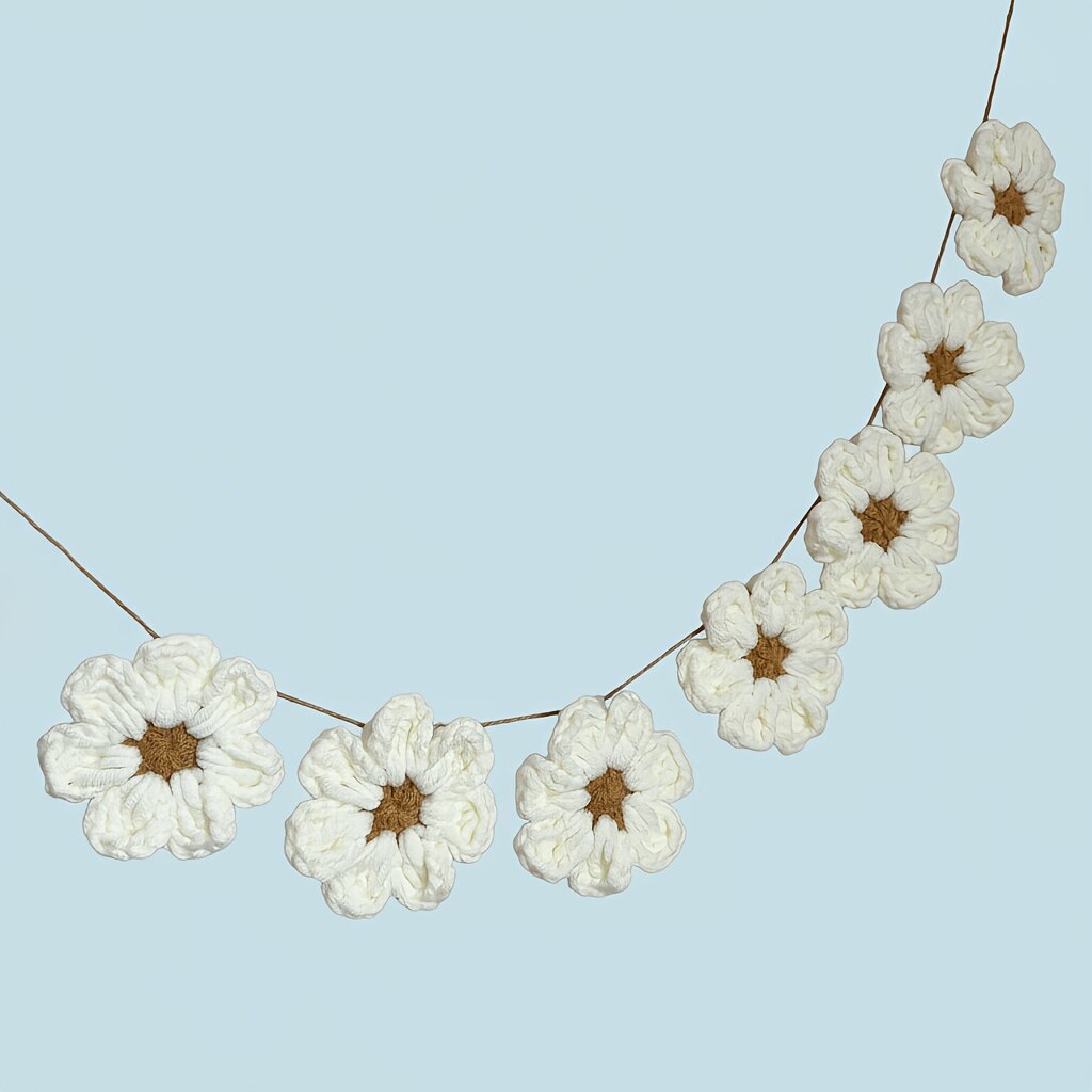 Гирлянда из ромашек Daisy для декора праздника, детской вечеринки, девичника и свадьбы