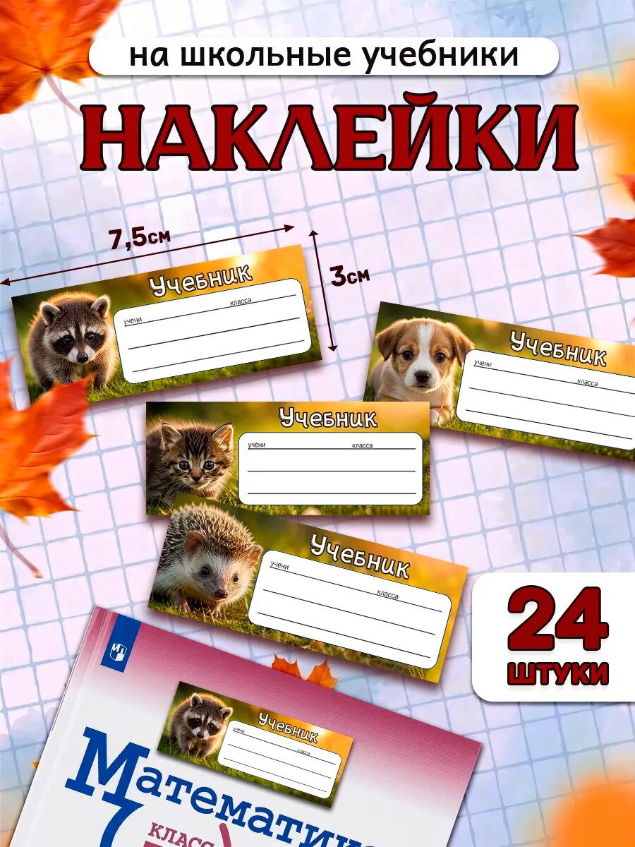 Наклейки на учебники для подписи и маркировки школьные