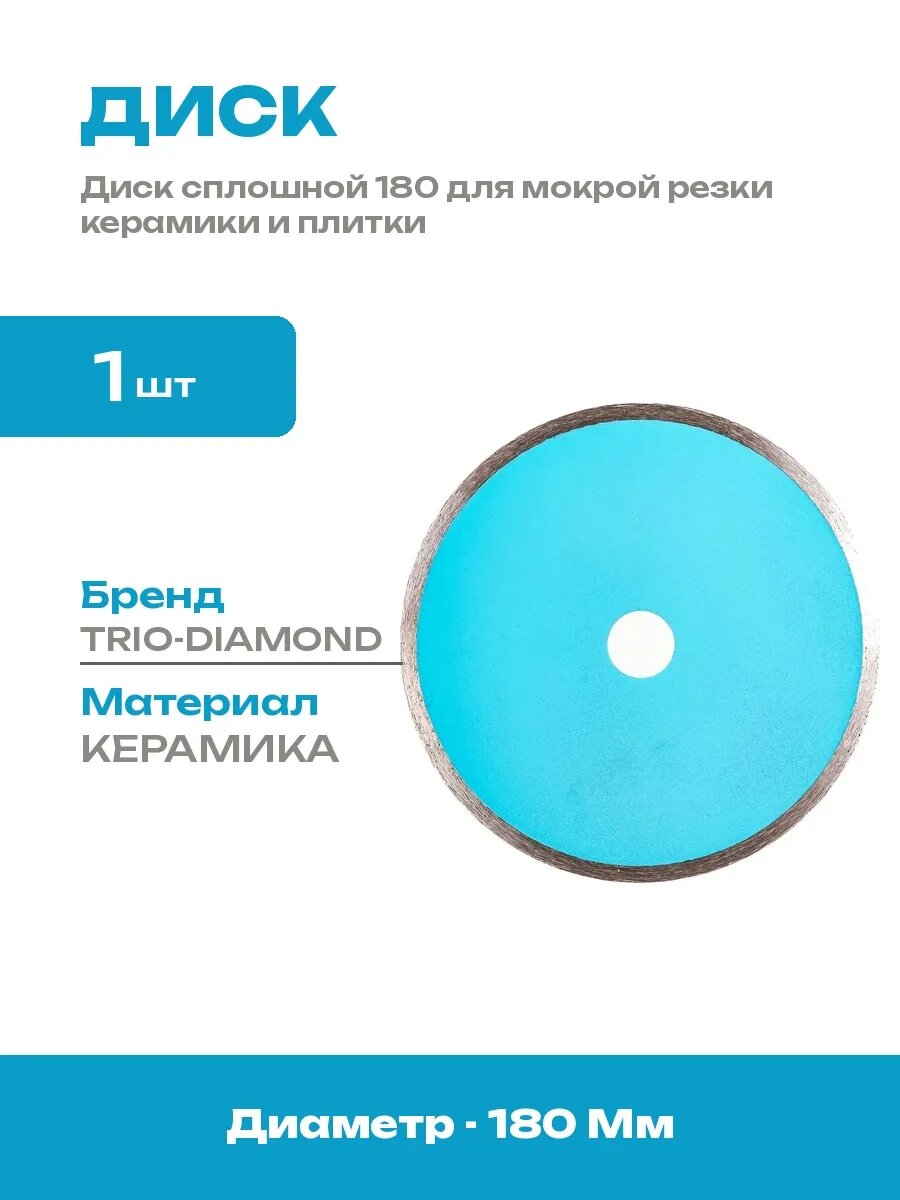 Алмазный диск 180 мм по керамограниту для чистого реза