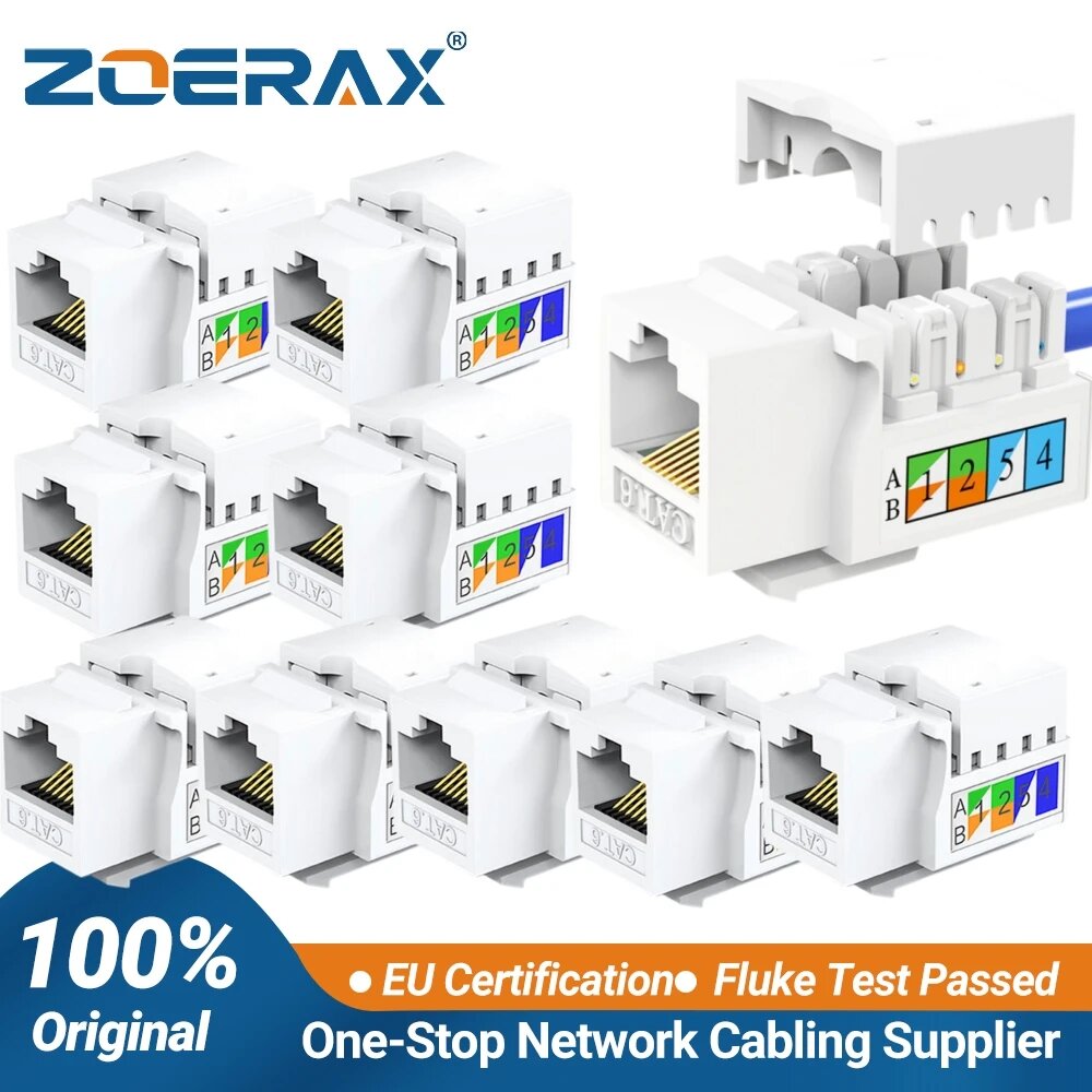 ZoeRax разъемы Keystone Cat5e 10 шт.
