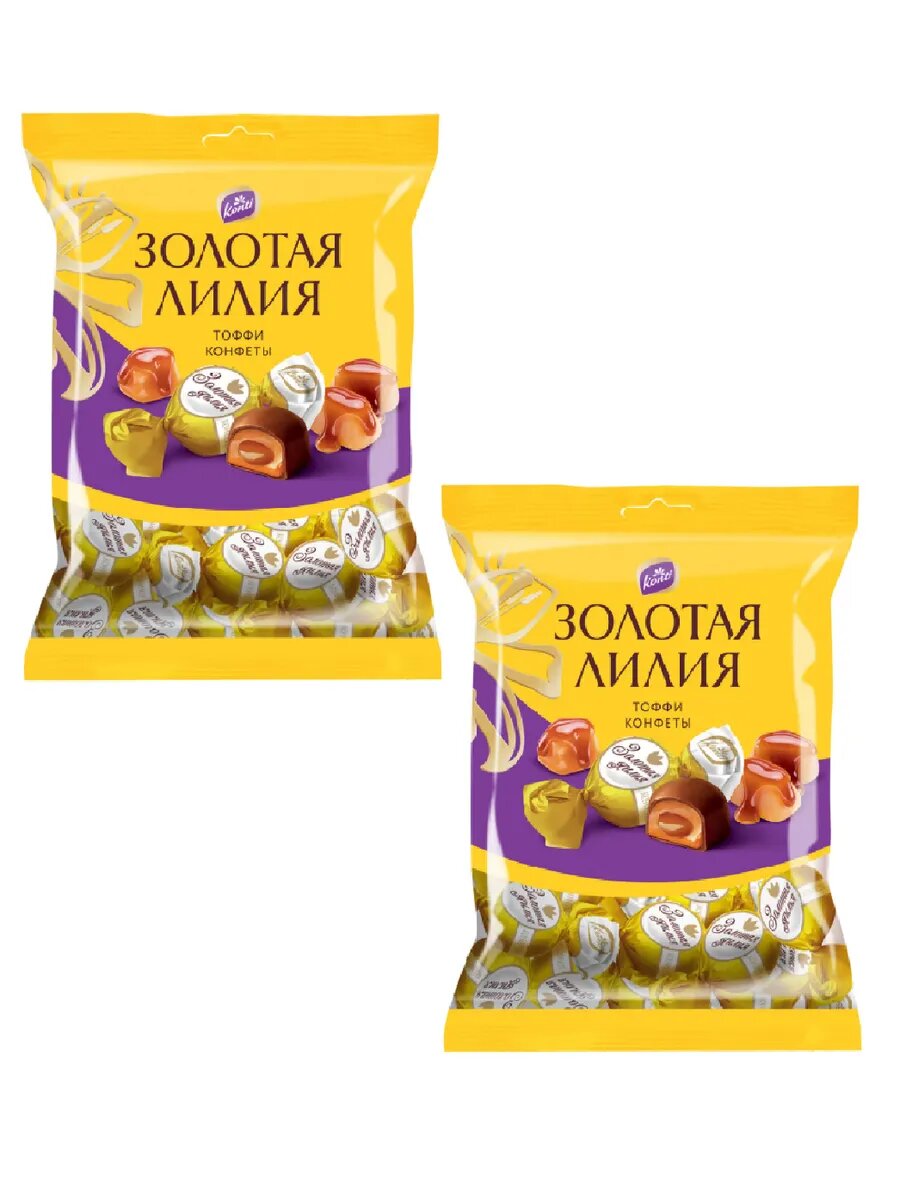 Konti Конфеты шоколадные Золотая лилия, 250г, 2 шт
