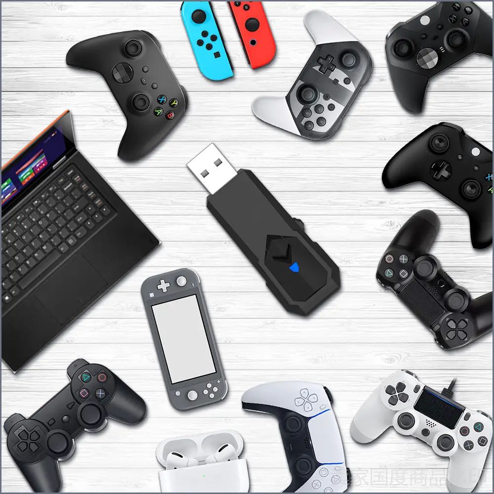 Конвертер для геймпадов PS5, PS4, Switch OLED и ПК с поддержкой Bluetooth-наушников