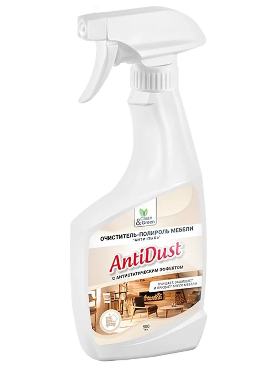 Полироль для чистки мебели Анти-пыль Clean&Green 500мл триггер