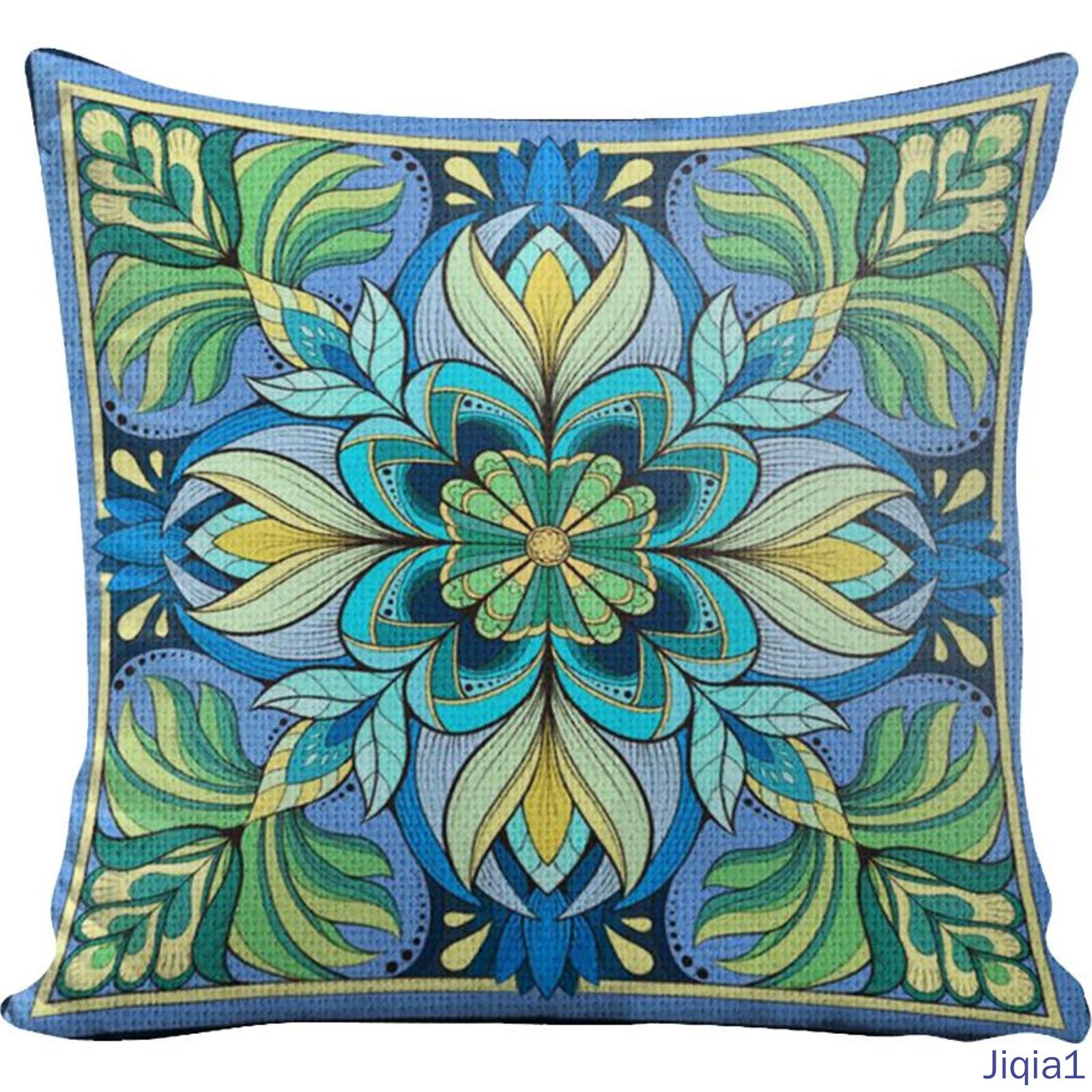 Крестиковый набор Mandala A из экологичного хлопка, ткань 45 45 см, с печатью, на молнии