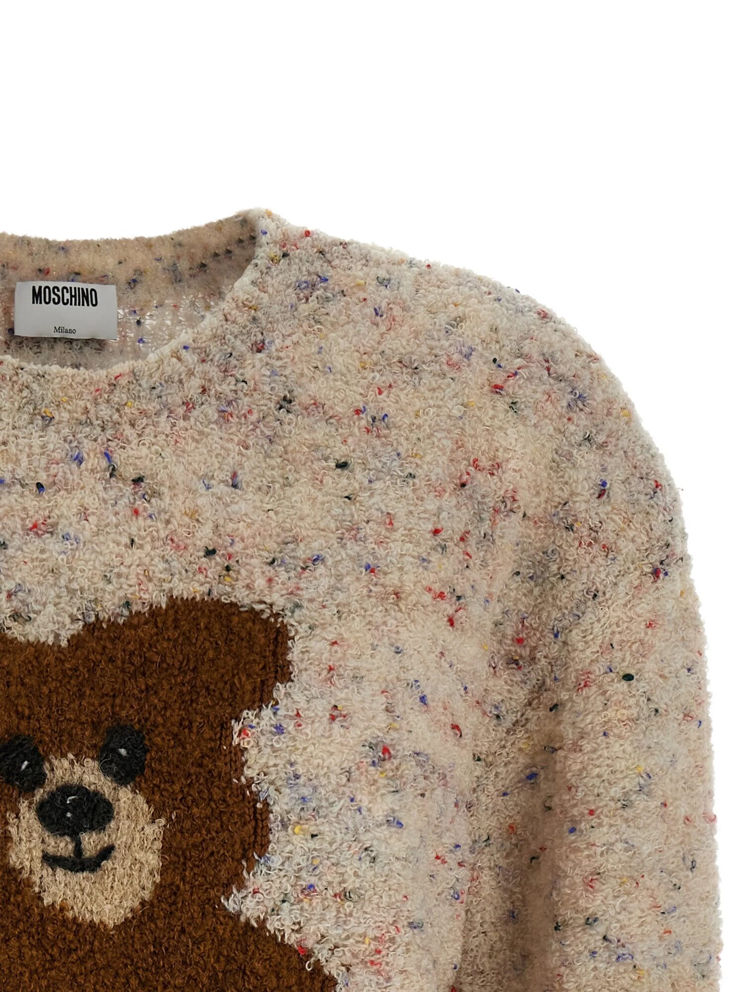 Свитер MOSCHINO Teddy Bear bouclé sweater, размер 40 — фото 1