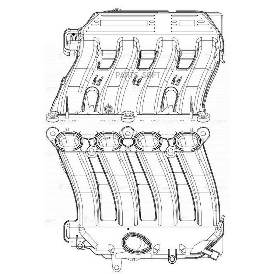 Коллектор впускной RENAULT DUSTER (10-) 2.0I [F4R] от официального дистрибьютора, LUZAR, артикул LIM0902