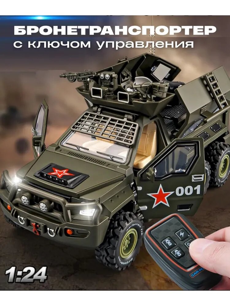 Военная машина бронетранспортер с пультом Тигр