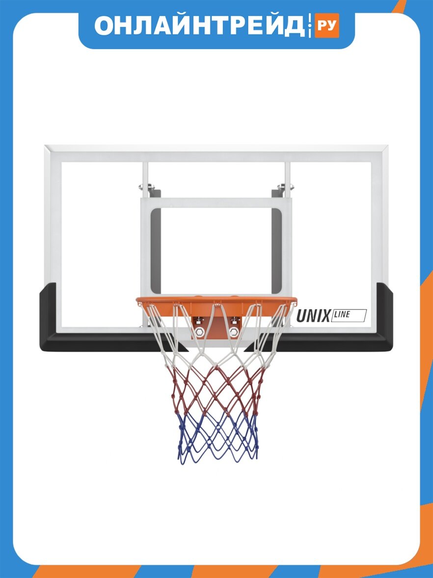 Баскетбольный щит Unix Line B-Backboard-PC 50"x32" R45