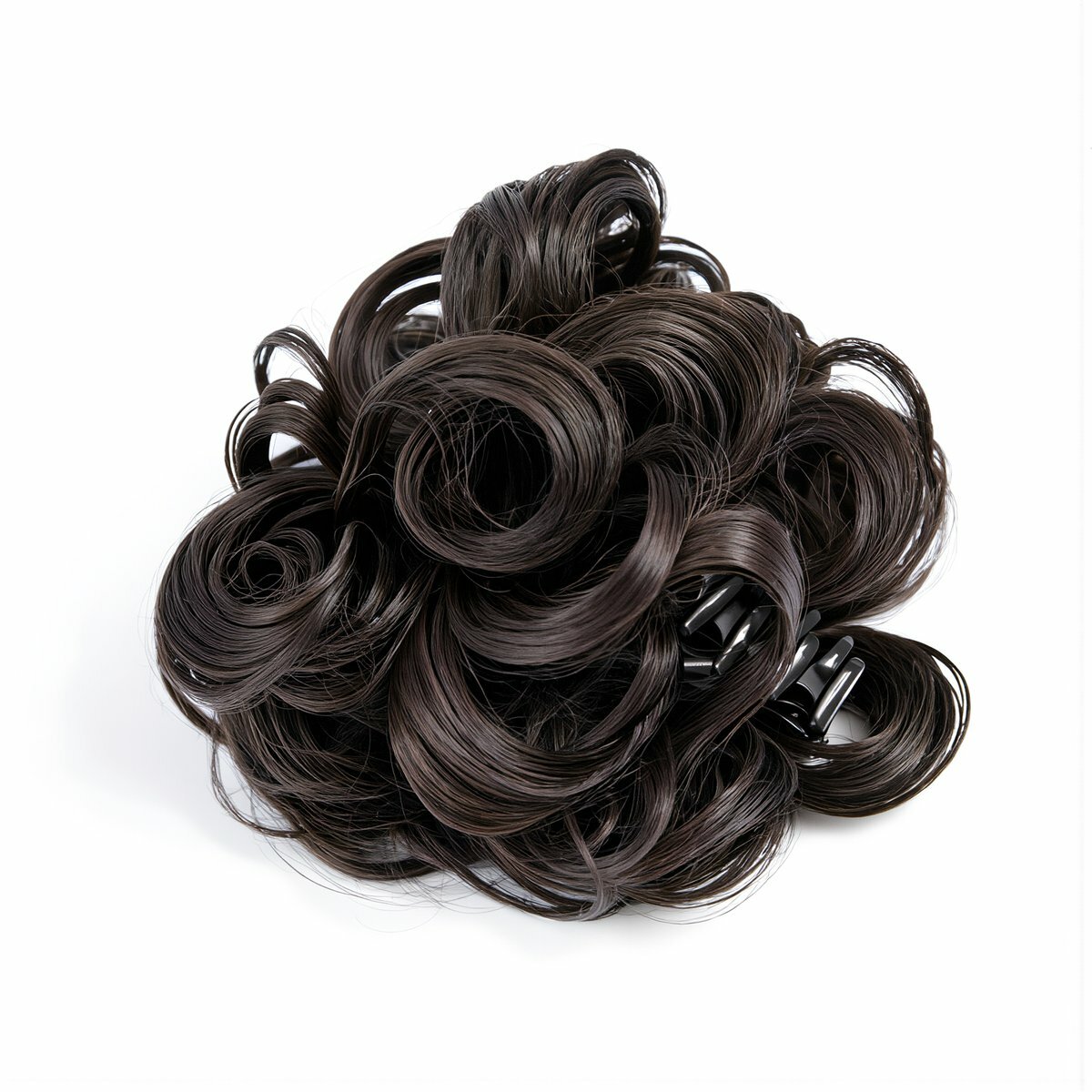 Накладная букля для волос натуральный чёрный цвет волнистый пучок зажим для волос для быстрой укладки волос на каждый день комфортное использование
