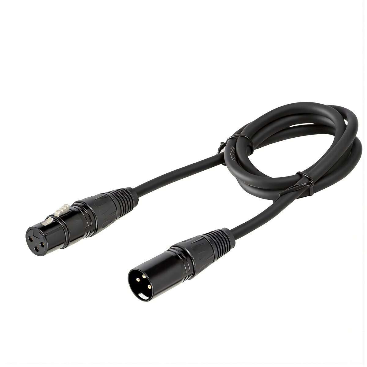 Аудио кабель XLR высокочистая медь экранированный трёхжильный для микрофона сцены микшера длина 0.3 метра чёрный, 0.3 м