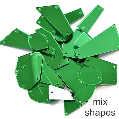Oleeya пришивные стразы акриловые 50 шт. Зеленый, P15Emerald