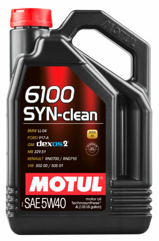 Масло моторное MOTUL 6100 SYN-CLEAN 5W40 107942 4литра ACEA С3 6100 SYN-CLEAN 4л 5W40 113896