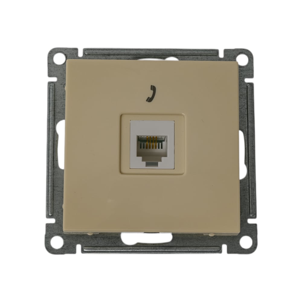 Телефонная розетка, бежевая RJ11 WESSEN 59 Systeme Electric RSI-152T-2-86