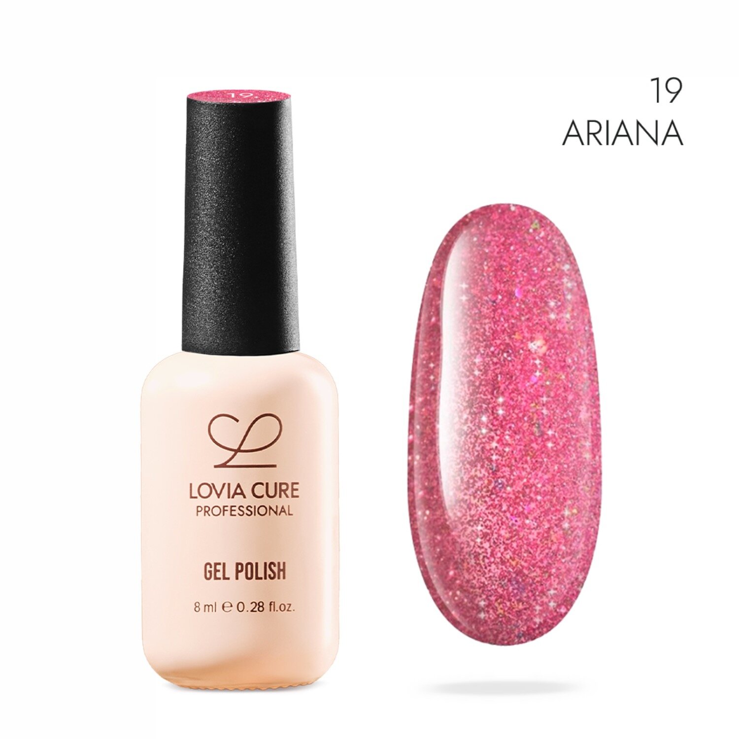 Гель-лак LOVIA CURE светоотражающий Shock effect 19 Ariana 8 мл