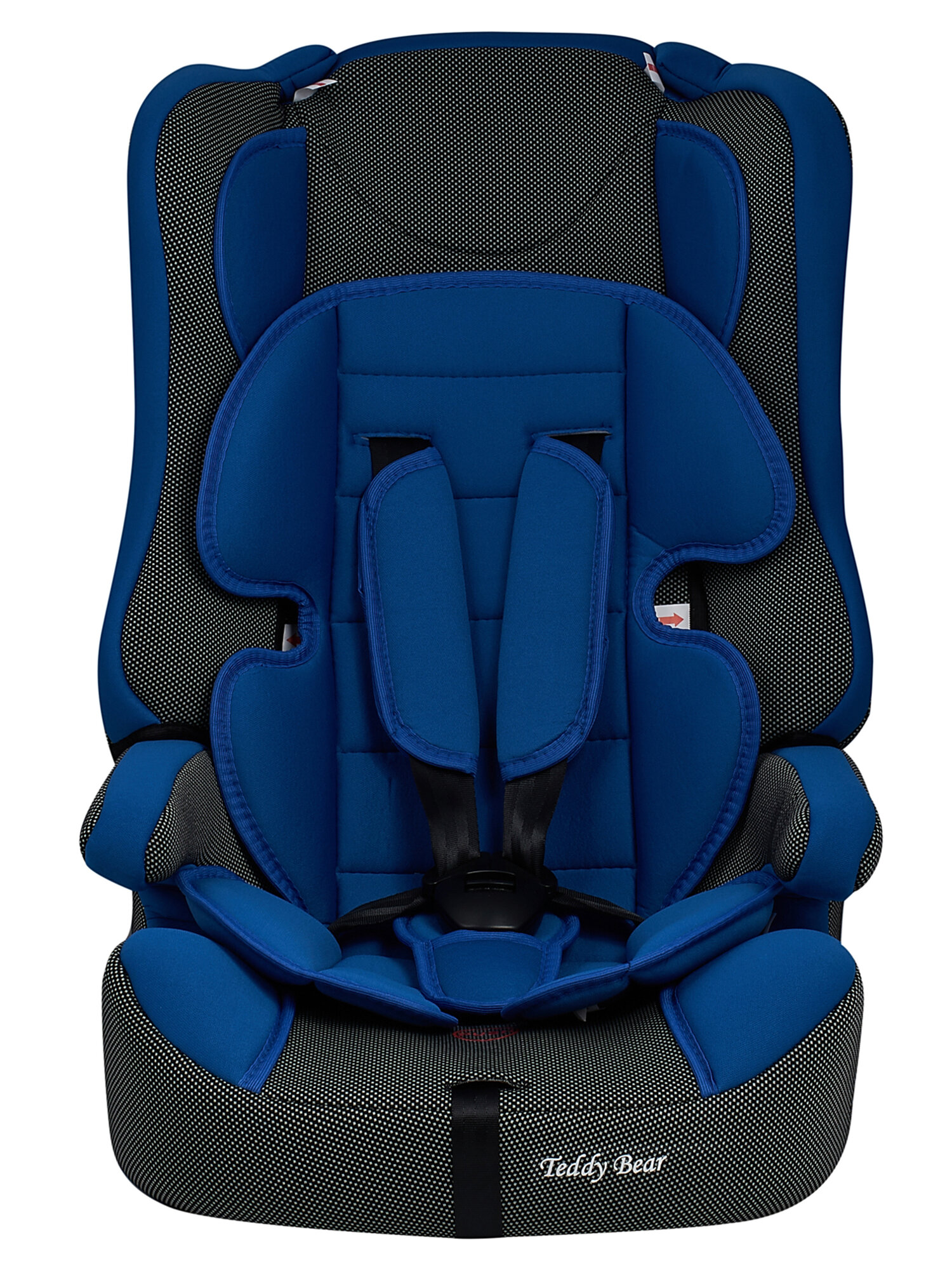 Автокресло бустер детское 9-36 кг Teddy Bear 513 RF, от 9 месяцев до 12 лет, группа 1,2,3, с вкладышем, 10 deep blue-black dot
