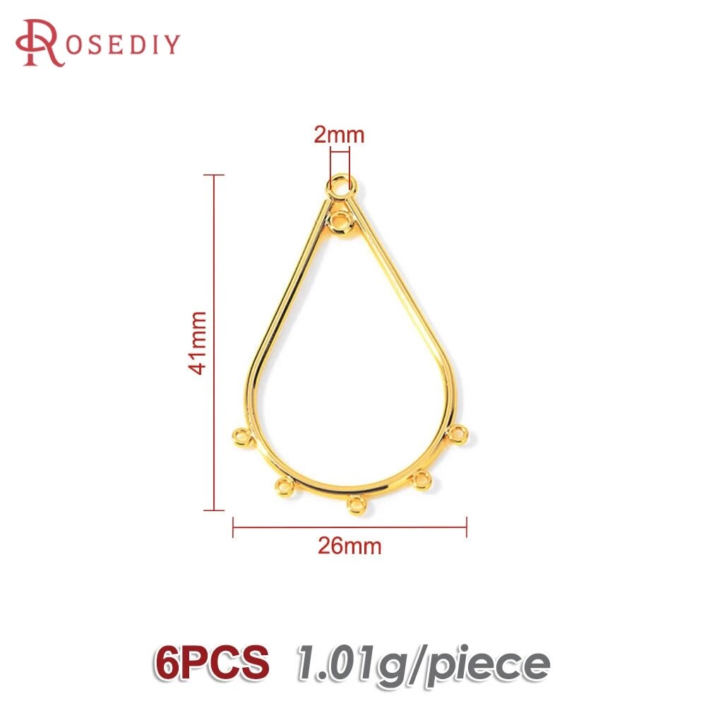 Латунные круглые подвески Rosediy 35861-18K Gold Color