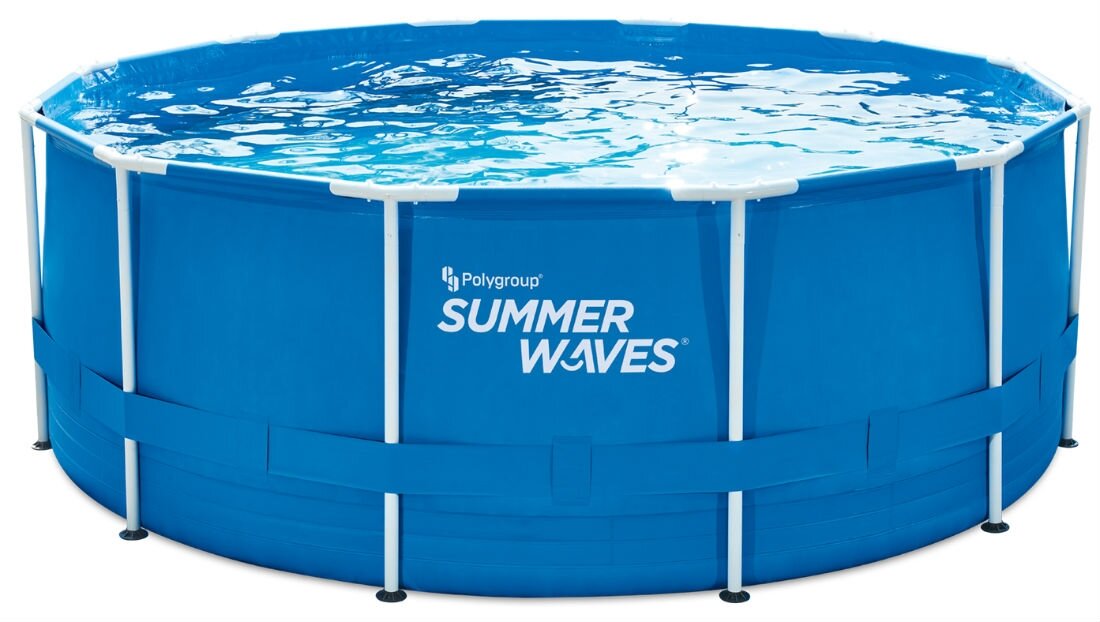 Бассейн каркасный Summer Waves 365х122 см P20012480, 10685 л / Круглый бассейн для дачи взрослый глубокий