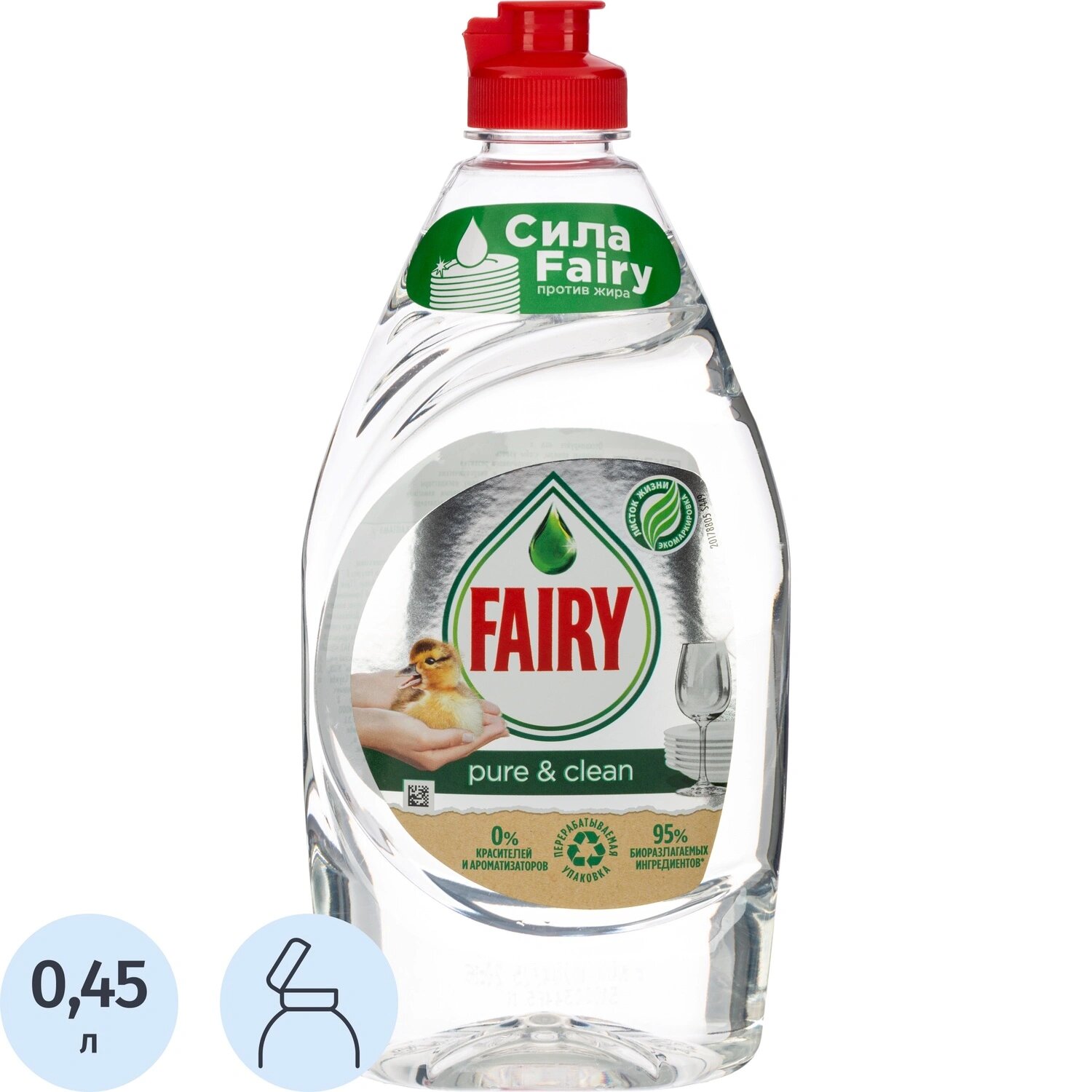 Fairy Средство для мытья посуды Fairy Pure&Clean гель 0.45 л