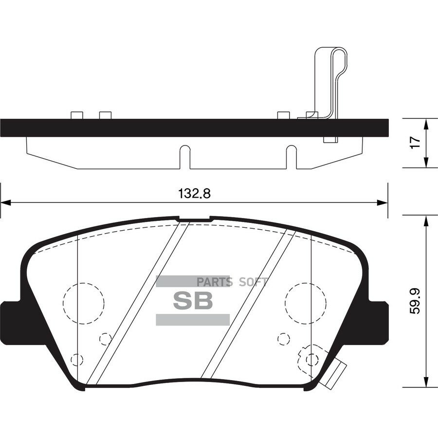 Колодки тормозные SANGSIN BRAKE KIA SORENTO USA 11- /SANTA FE USA 11- пер SANGSIN BRAKE SP1424 | цена за 1 шт