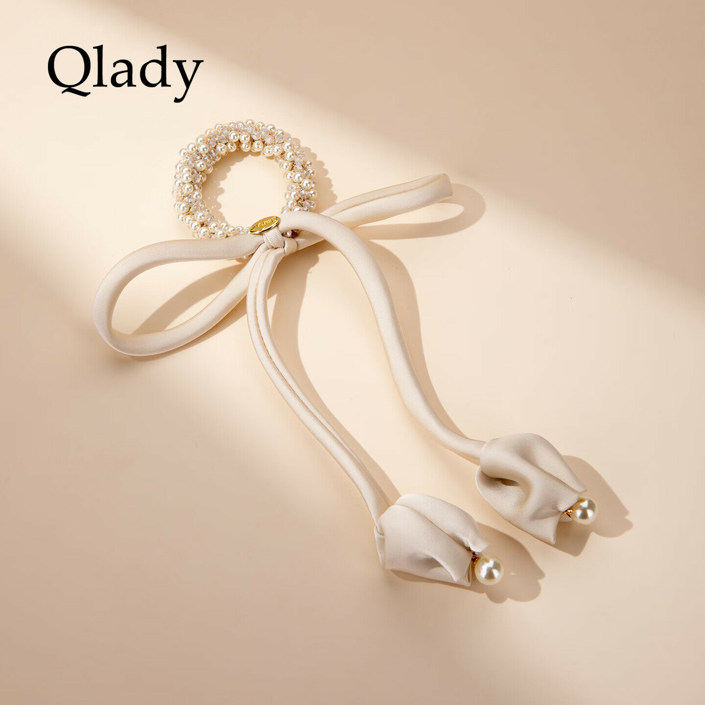 Qlady Tulip Hair Tie Жемчужная текстура резинка для волос женская аксессуар 2026 новый стиль