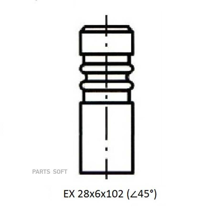 Клапан ДВС VAG 1.8/2.0 TSI, TFSI 16V / 3.0/3.2 TFSI 24V (6 cyl) (BZB, BYT, CDAA, CDAB, CDLA, CFPA, CGYA, CNS_ZIKMAR ZIKMAR Z17428R | цена за 1 шт