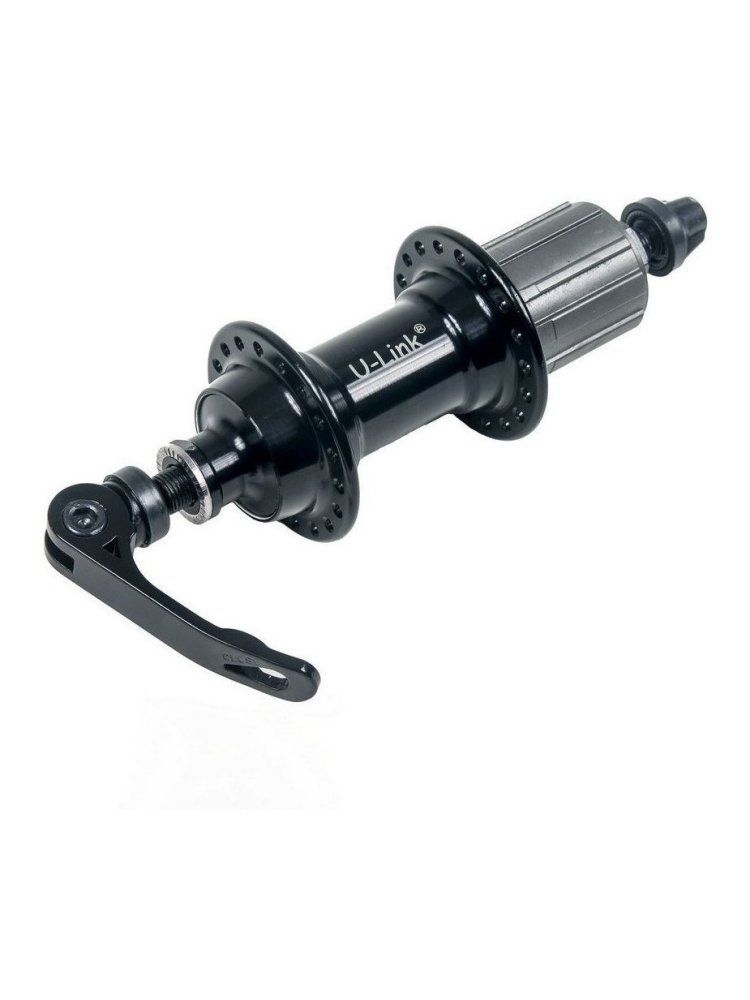 Втулка задняя U-Link GL-B21R-QS32 v-brake, алюминий, на промподшипниках, под кассету, на 32 спиц, OLD 135 мм