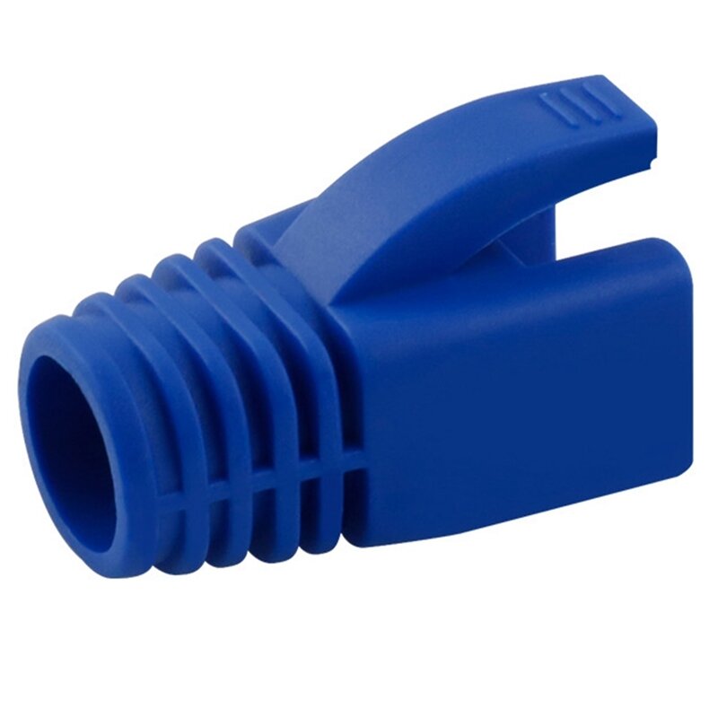 RJ45 Cat7 Защитные колпачки для кабеля и разъема RJ45 8P8C / Cat6A/Cat7, синего цвета, изготовлены из пластика.
