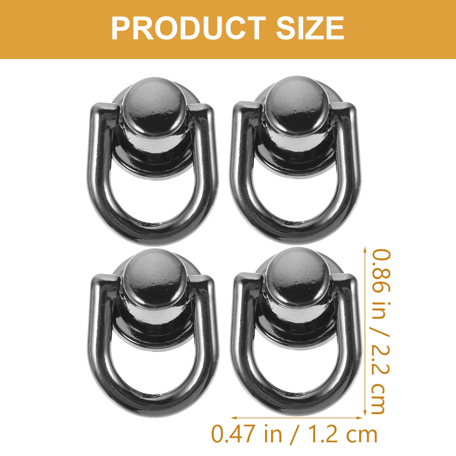 40 Наборов Поворотных rivet С D-Кольцом Металлический Гвоздь Для Ремней И Сумок Размер 2.2X1.2Cm