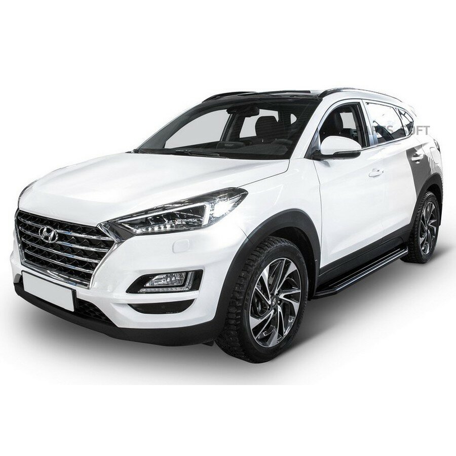 Пороги Premium-Black Hyundai TucsonKia Sportage от официального дистрибьютора, RIVAL, артикул A173ALB23092
