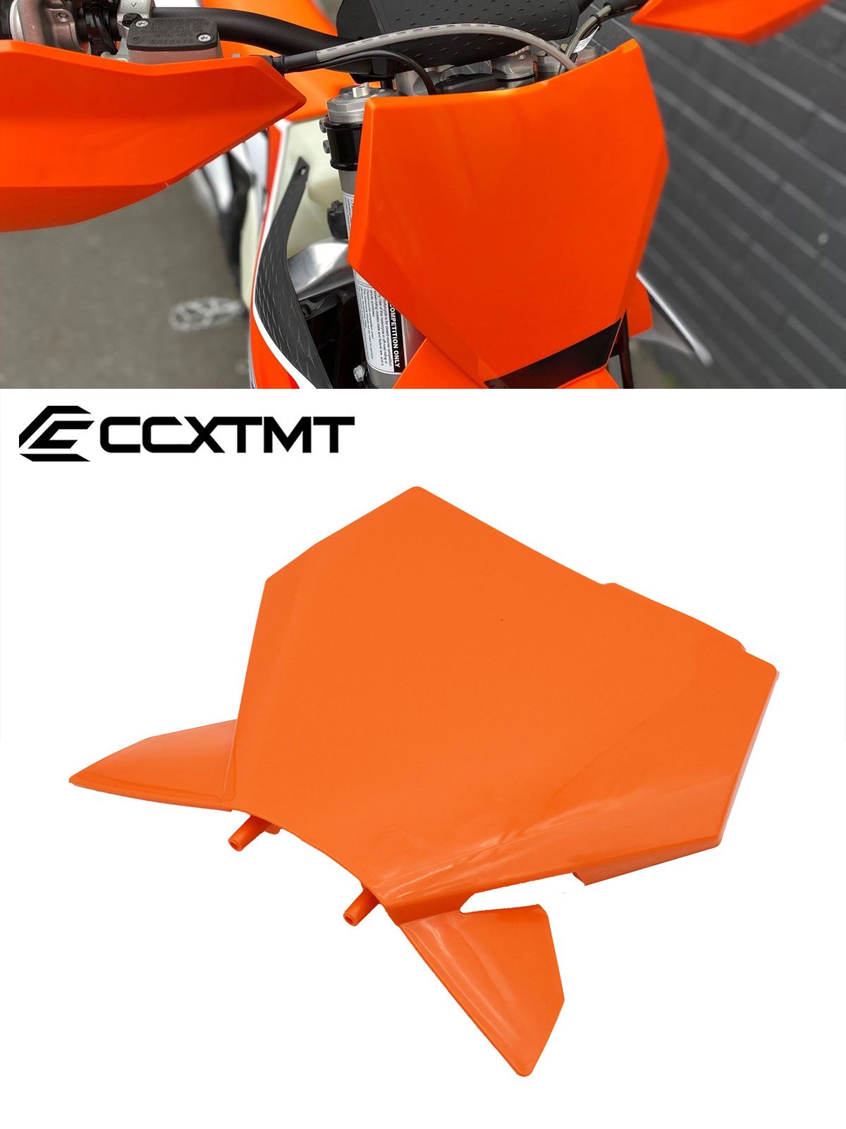 Пластиковая передняя номерная табличка для мотоциклов KTM SX, SXF, XC, XCF, XCW, EXC, EXCF (модели 125 450, 2023 2024 гг.)