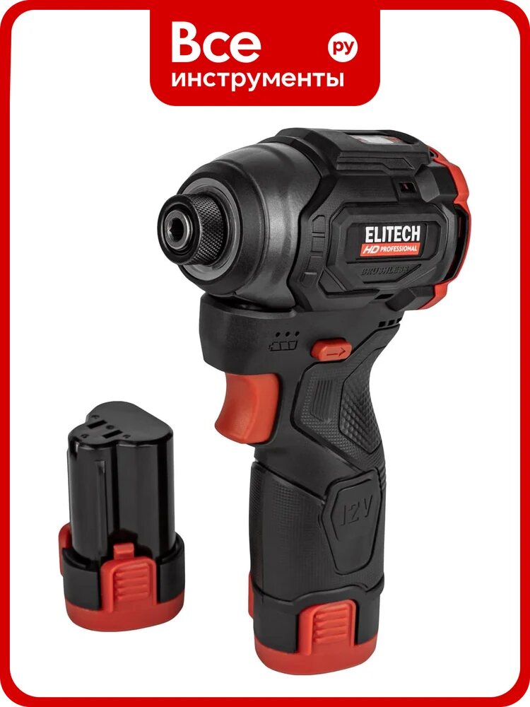 Винтовёрт аккумуляторный прямой Elitech CS1201L (E2201.070.01) 210299