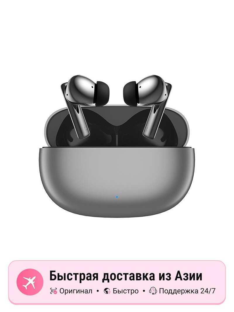 Беспроводные наушники-вкладыши HONOR MOECEN Earbuds X3 с активным шумоподавлением, titanium silver