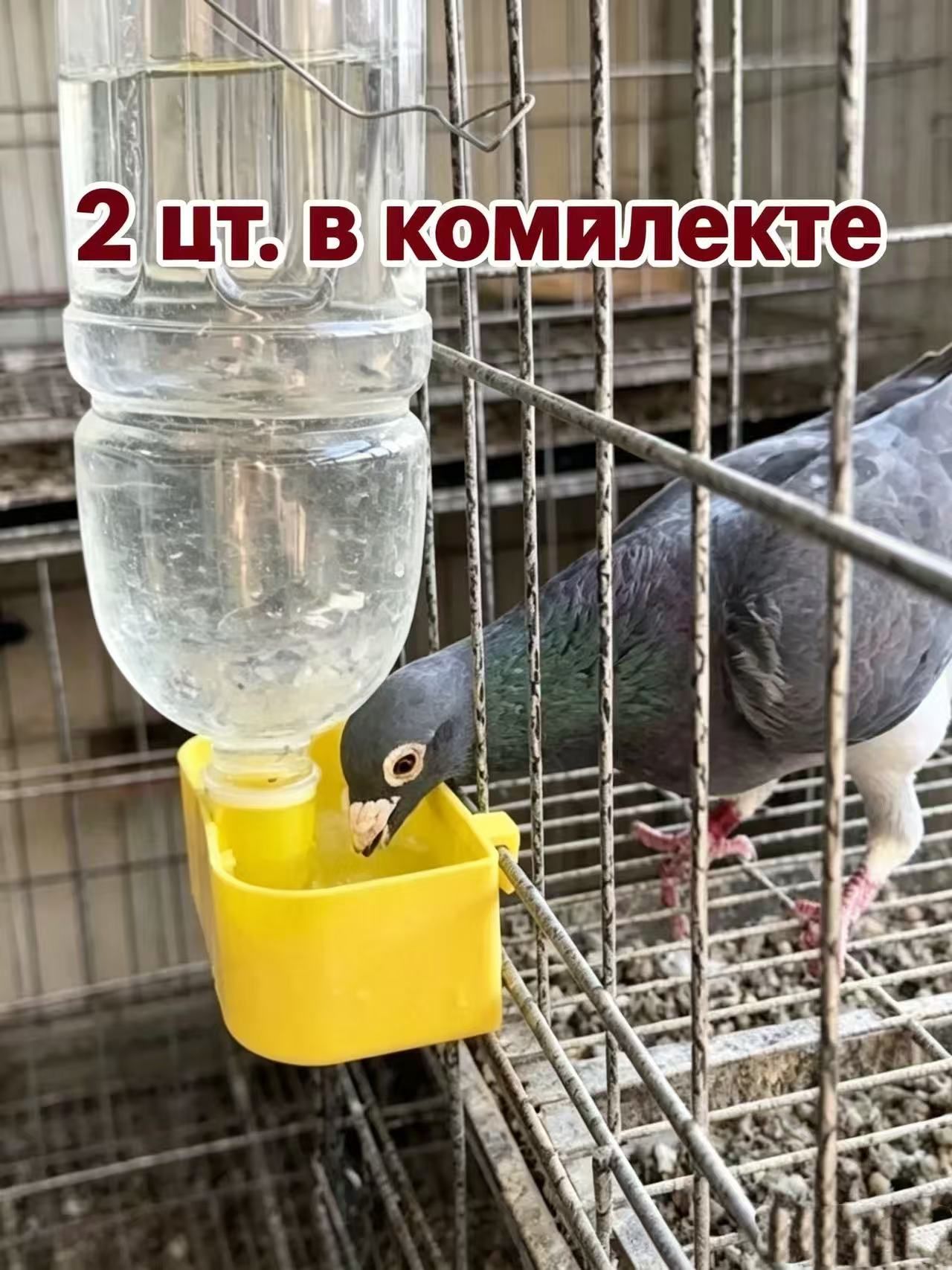 Комплект поилок (2 шт.) для попугаев, голубей и других птиц