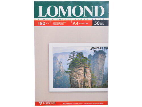Бумага Lomond A4/180/50л Glossy 2-стор. 0102065