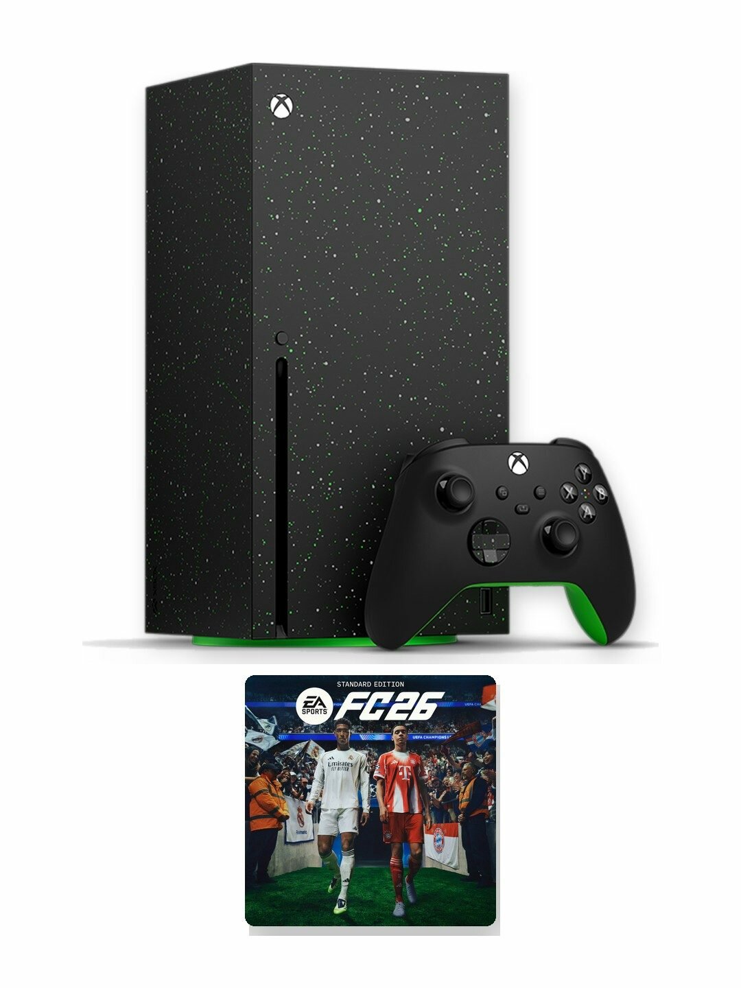 Игровая приставка Microsoft Xbox Series X Galaxy Black Special Edition 2 ТБ с дисководом, Galaxy Black, европейская версия + игра EA Sports FC 26