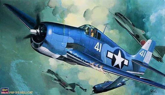 Hasegawa Собранный 1/32 американский истребитель F6F-3/5 Hellcat fighter 08057