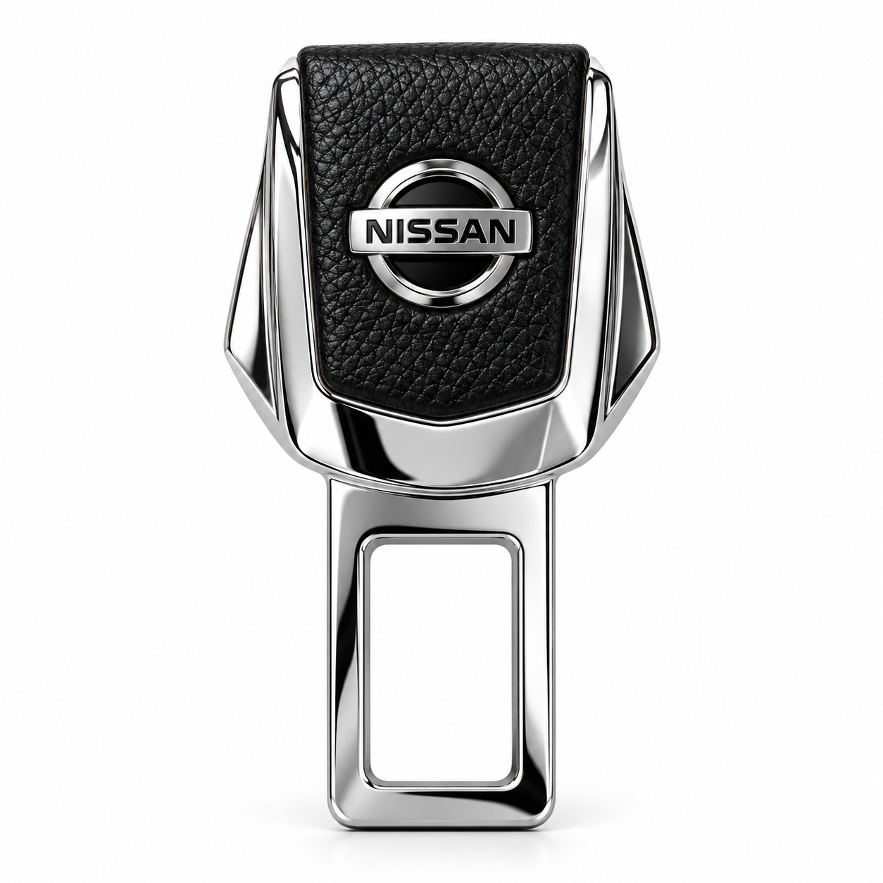 Заглушки замка ремня безопасности с логотипом Nissan, 2 шт. цвета металлик